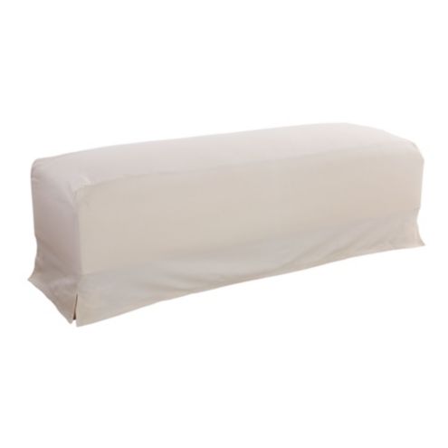 Pearce Bench Slipcover with Waterfall Skirt & Petite Pleats in Designer ...
