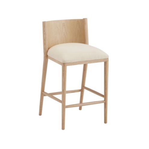Winston Counter Stool with Light Ash Finish & InsideOut Performance Fabric