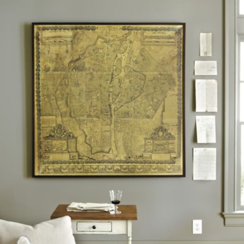 Antique Paris Map Print | Ballard Designs