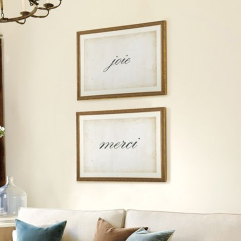 Script Framed Art | Ballard Designs