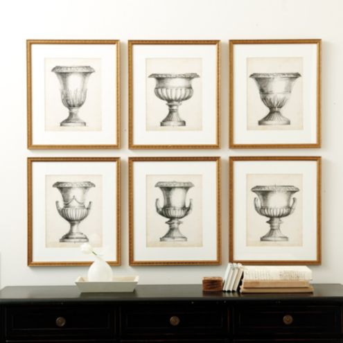 Garden Urn Framed Art | Ballard Designs