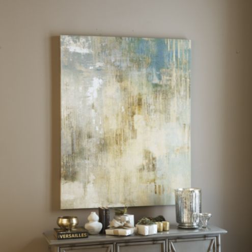 Paris Mist Stretched Canvas with Hand Applied Acrylic Texture by MB