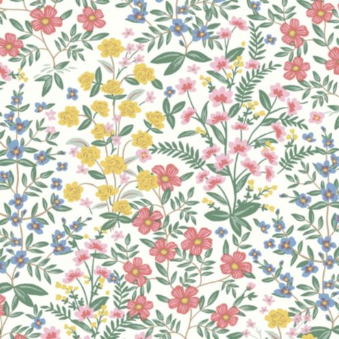 Rifle Paper Co. Secret Garden Floral Removable Wallpaper Design Double roll