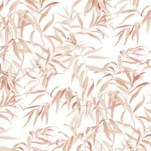 Willow Leaf Botanical Double Roll Prepasted Wallpaper Design