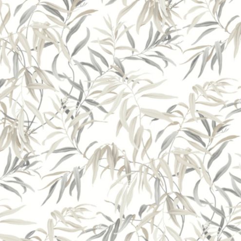 Willow Leaf Botanical Double Roll Prepasted Wallpaper Design