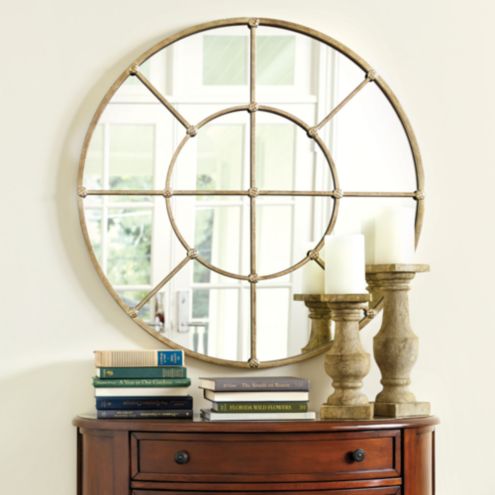 Grand Palais 48" Round Mirror - Antique Silver | Ballard Designs