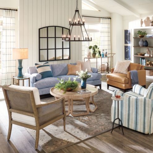 Jill Mirror with Beveled Panels & Natural Black Iron Frame for ...