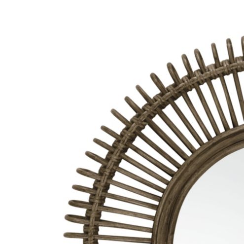 Raylan Round Rattan Mirror