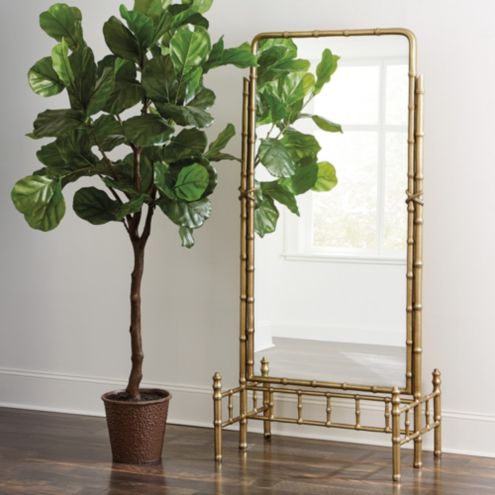 Bamboo Standing Floor Mirror