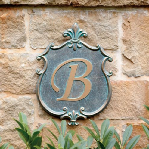 Outdoor Monogram Plaque | European-Inspired Home Decor | Ballard Designs