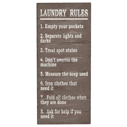 Laundry Room Rules Plaque | Ballard Designs