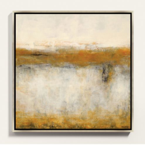 Flare Framed Abstract Orange Canvas Art Print