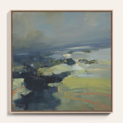 High Tide Abstract Coastal Wall Art Canvas Giclee Framed Print