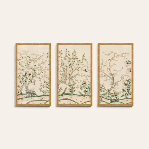 Chinoiserie Gold Framed Print Decorative Wall Art Series