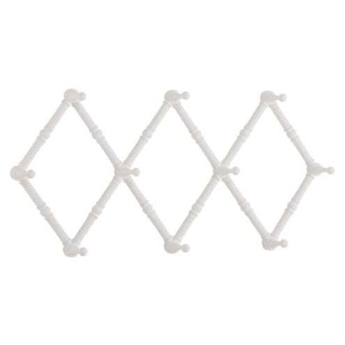 Chloe Wall Rack White with Vintage Spindle Design & 10 Pegs for Hats ...